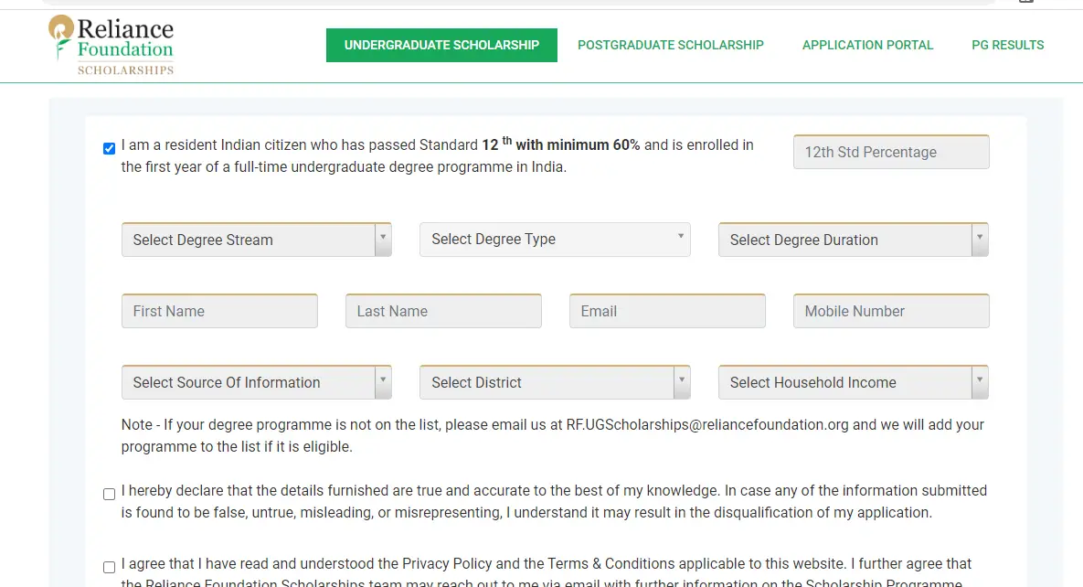 Reliance Foundation Scholarship 2023 24 Apply Amount 2 Lakh Rs Last