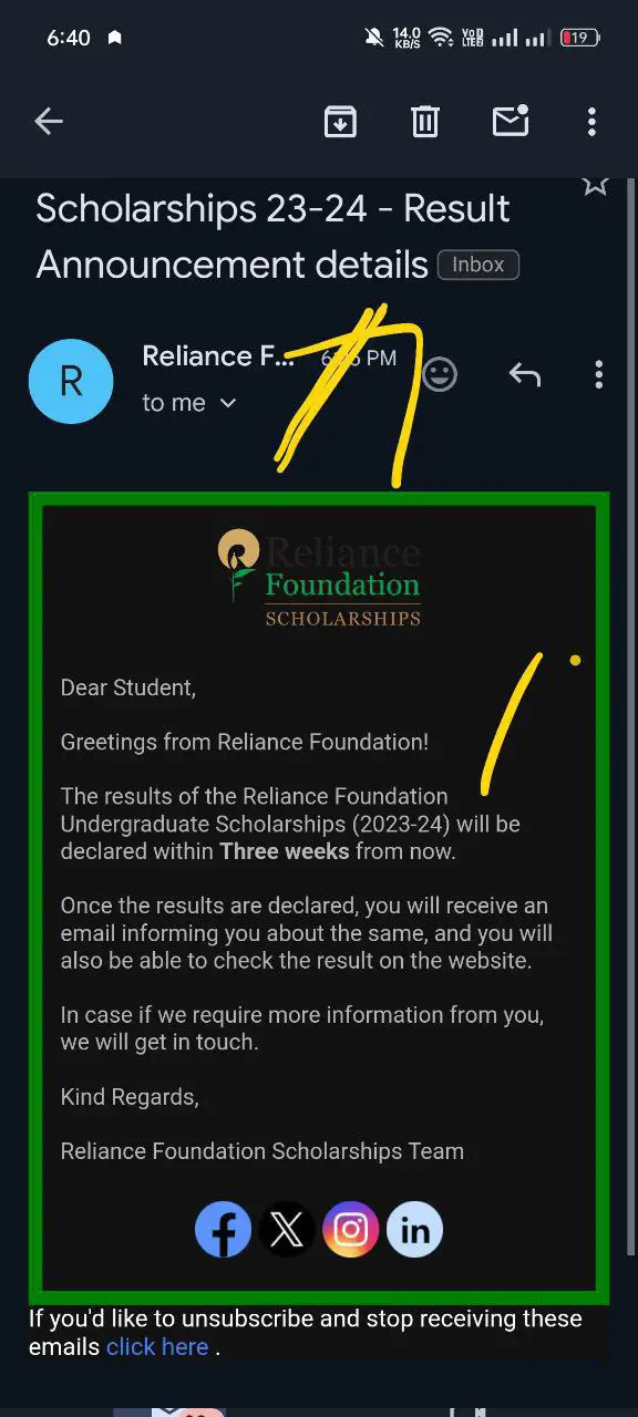 Reliance Scholarship 2023-24 Result Released | Direct Link To Check Result ...