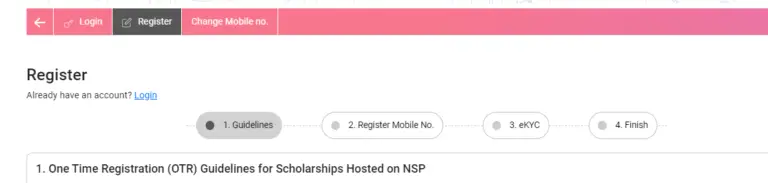 National Scholarship Launched OTR Registration 2024-25 | NSP OTR ...