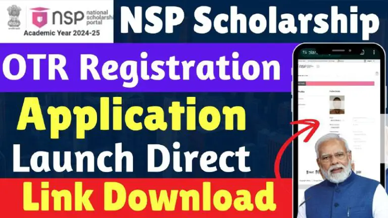 National Scholarship OTR Registration 2024-25 | NSP OTR Application ...